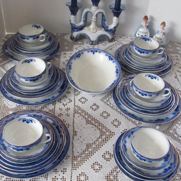 WH Grindly Olympic Pattern | Dining | W H Grindley Olympic Flow Blue ...